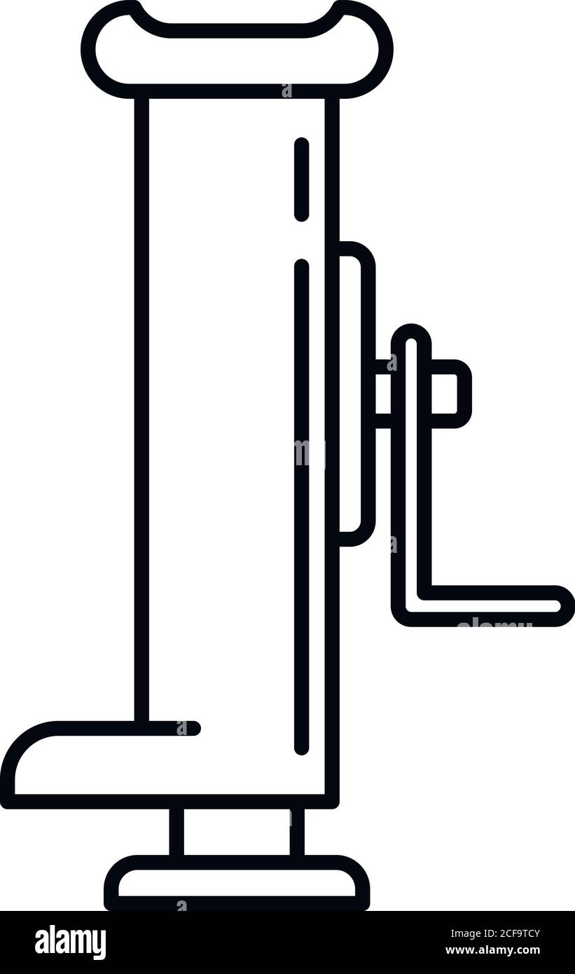 Hydraulic handle jack-screw icon. Outline hydraulic handle jack-screw ...