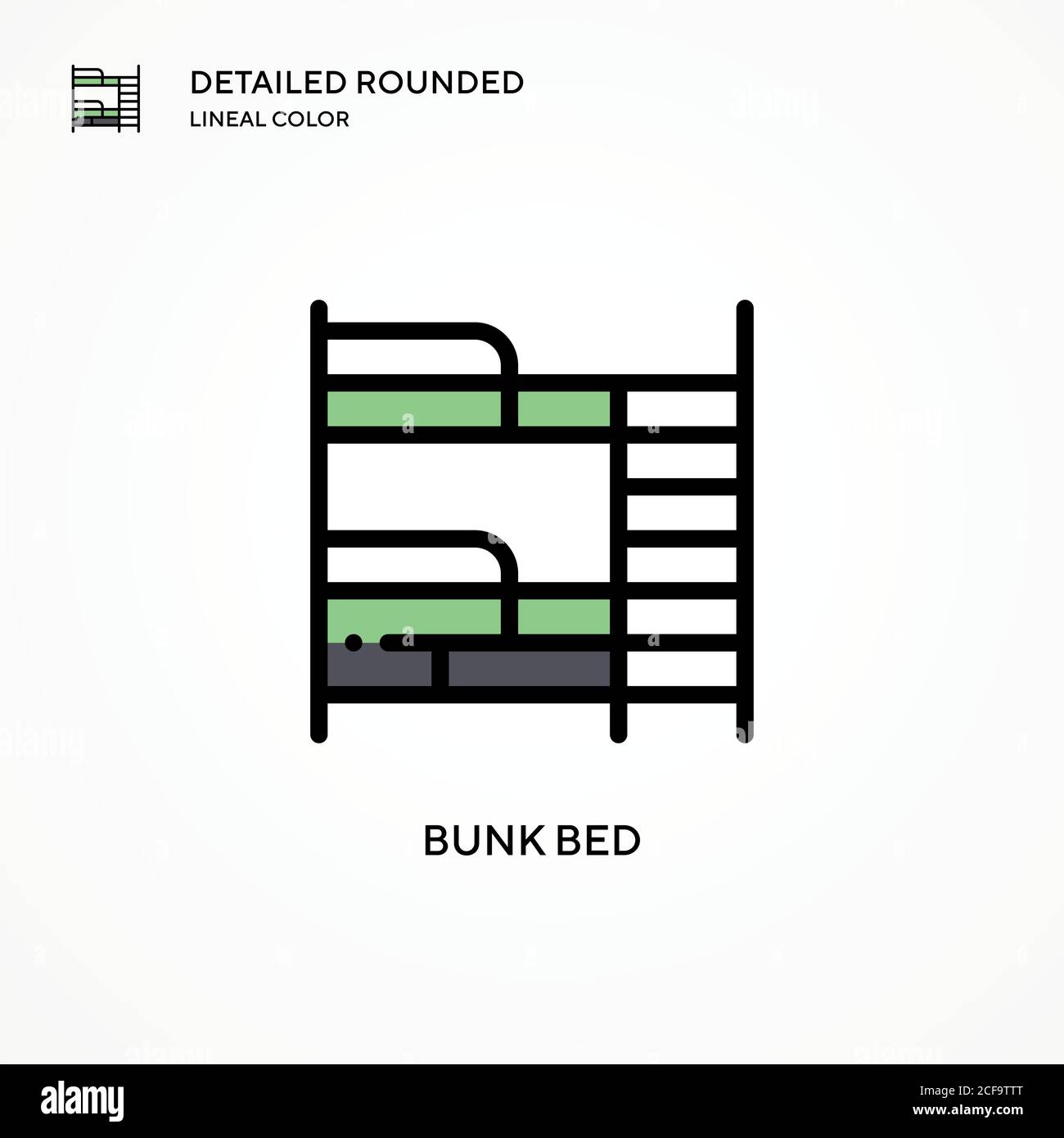 Bunk bed vector icon. Modern vector illustration concepts. Easy to edit ...