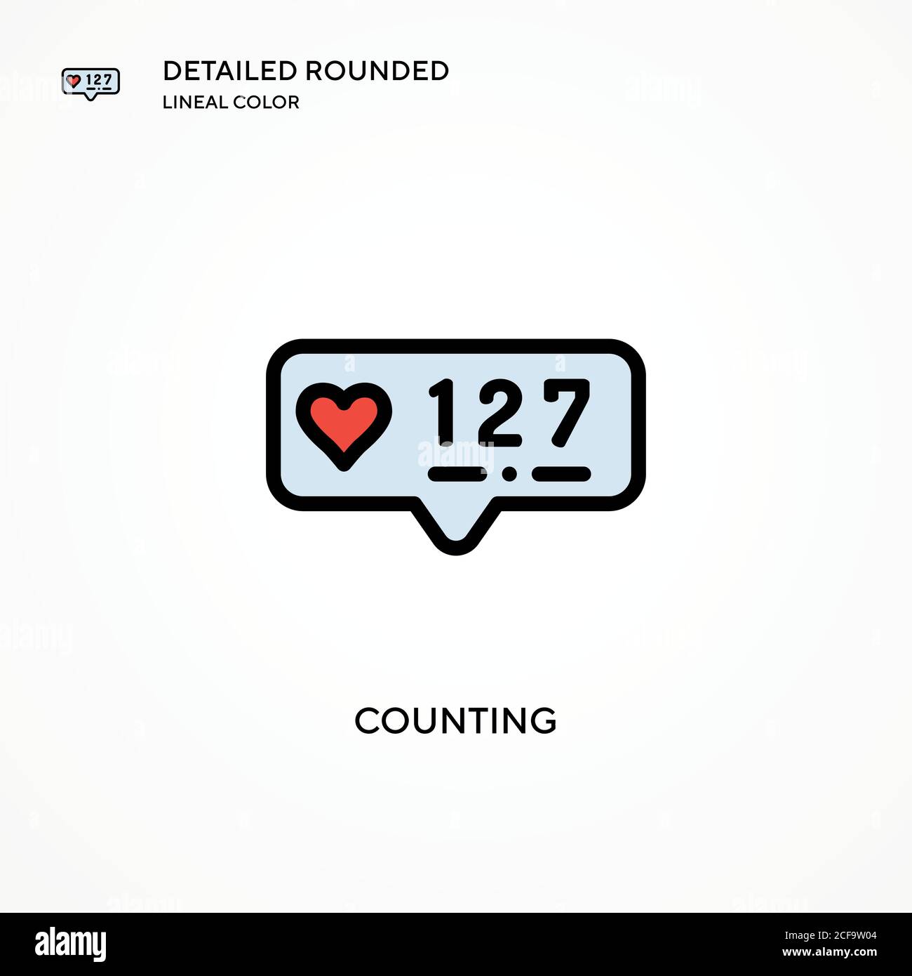 Counting vector icon. Modern vector illustration concepts. Easy to edit ...