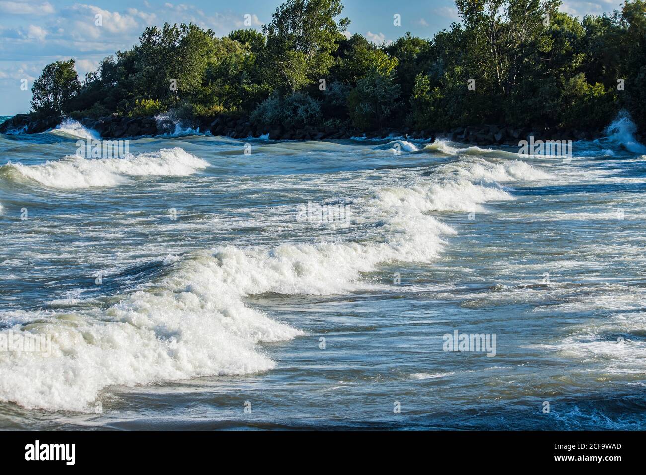 white cap waves on lake Ontario Stock Photo - Alamy