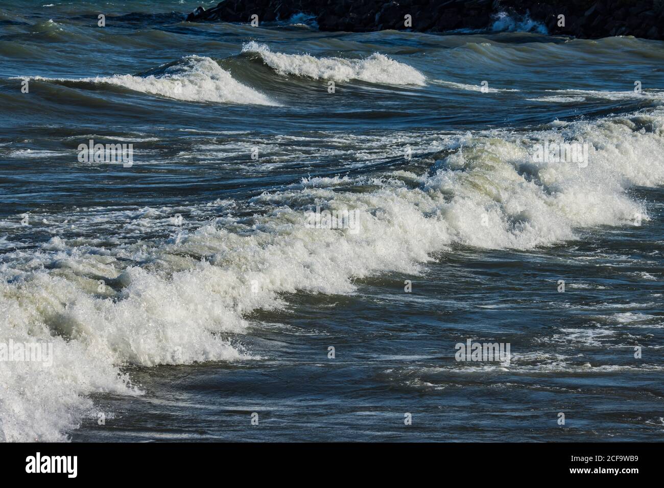 white cap waves on lake Ontario Stock Photo - Alamy