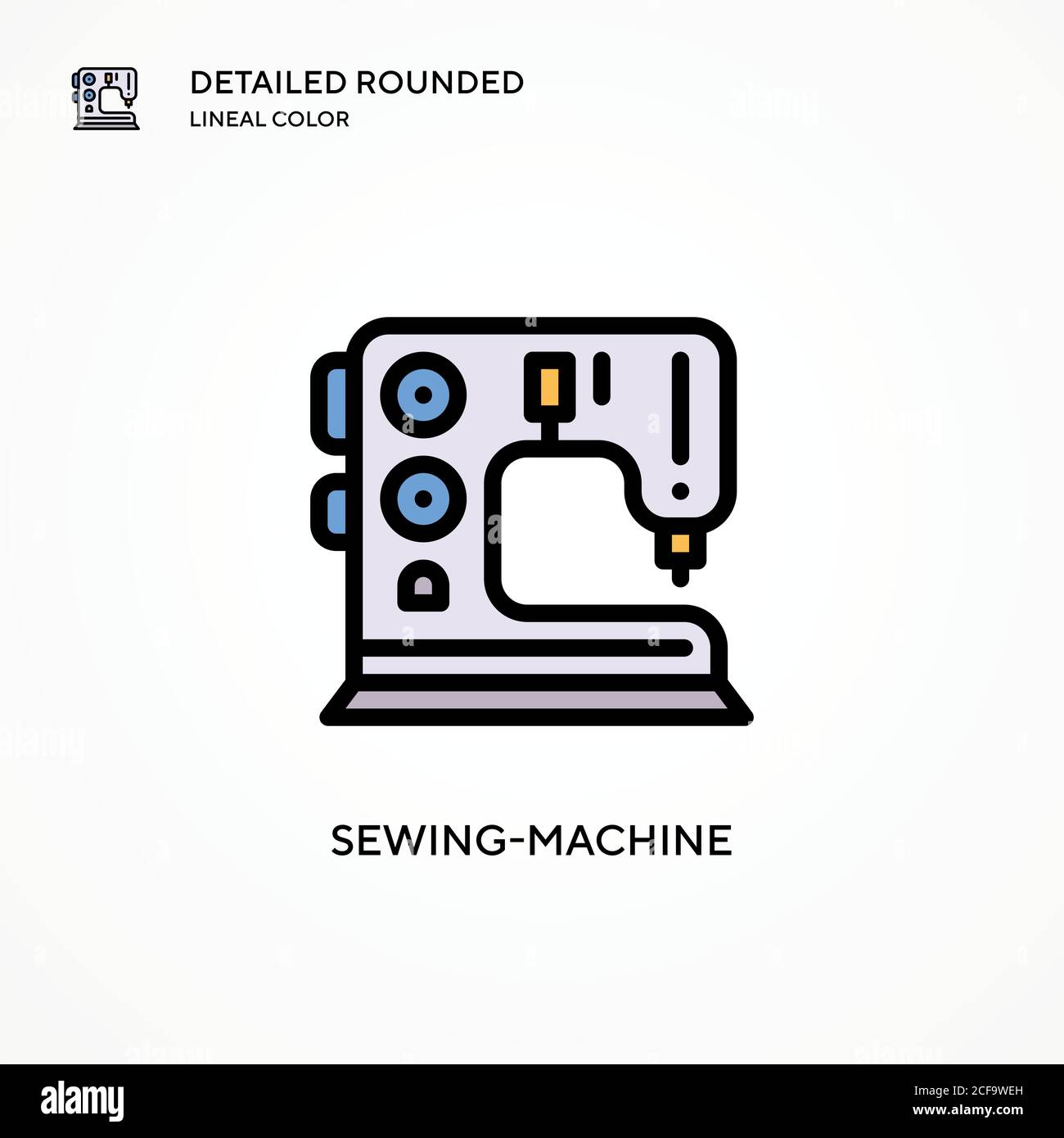 Sewing Machine Vector Icon Modern Vector Illustration Concepts Easy