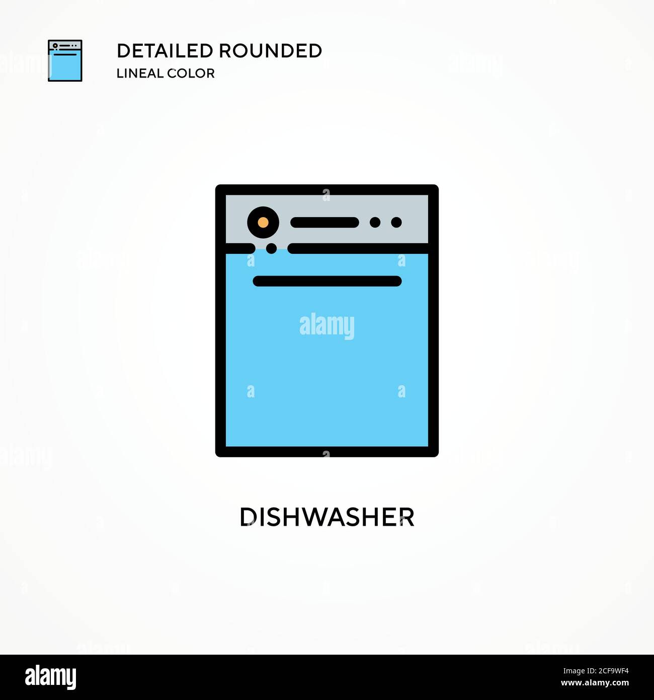Dishwasher vector icon. Modern vector illustration concepts. Easy to ...
