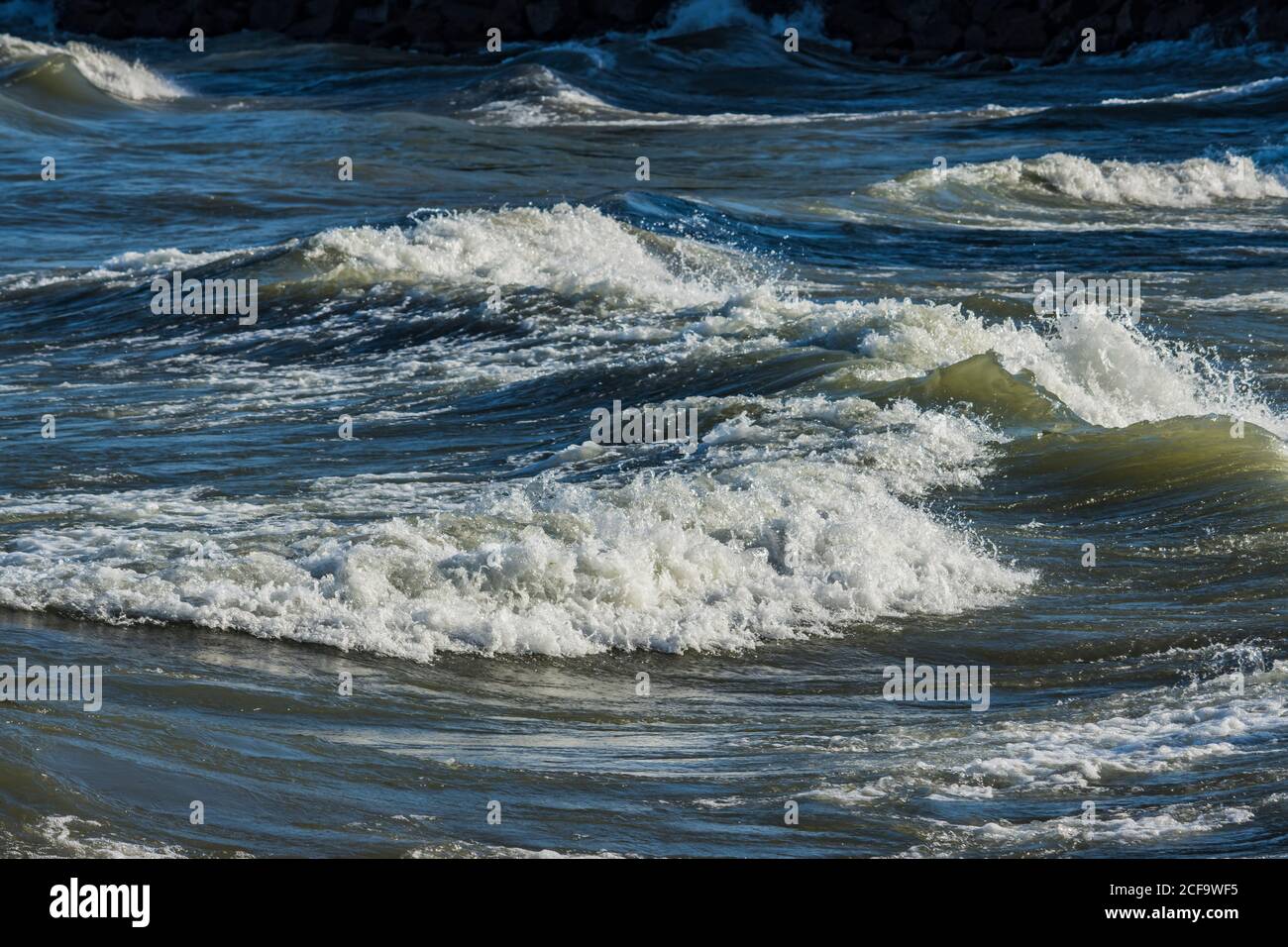 white cap waves on lake Ontario Stock Photo - Alamy