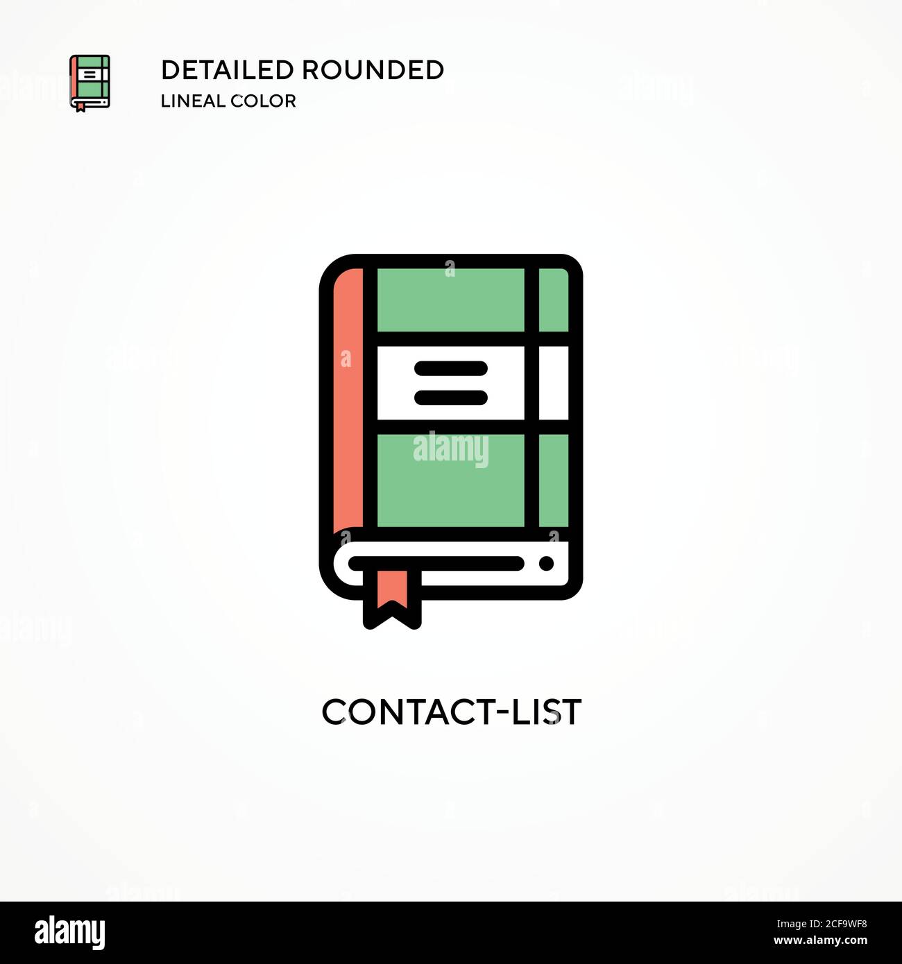 Contact-list vector icon. Modern vector illustration concepts. Easy to ...