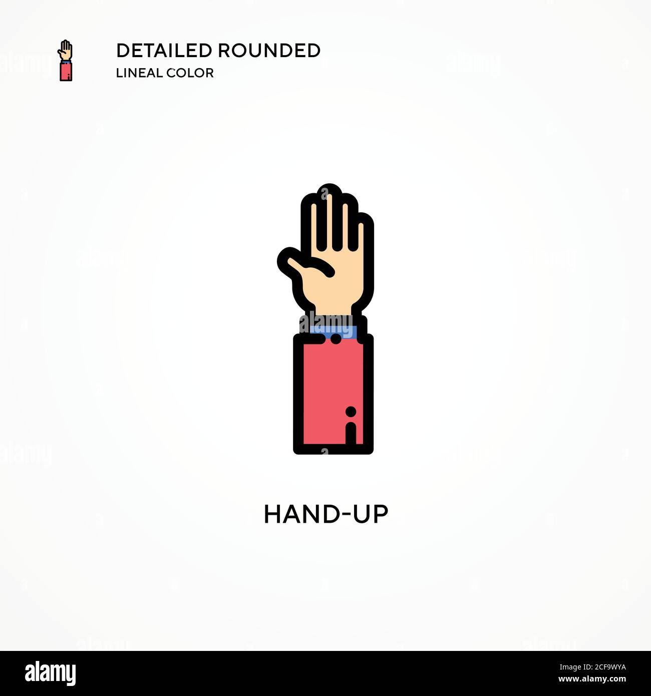 Hand-up vector icon. Modern vector illustration concepts. Easy to edit ...