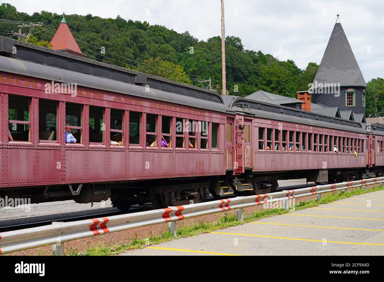 JIM THORPE, PA -30 AUG 2020- View of the historic Lehigh Gorge Scenic ...