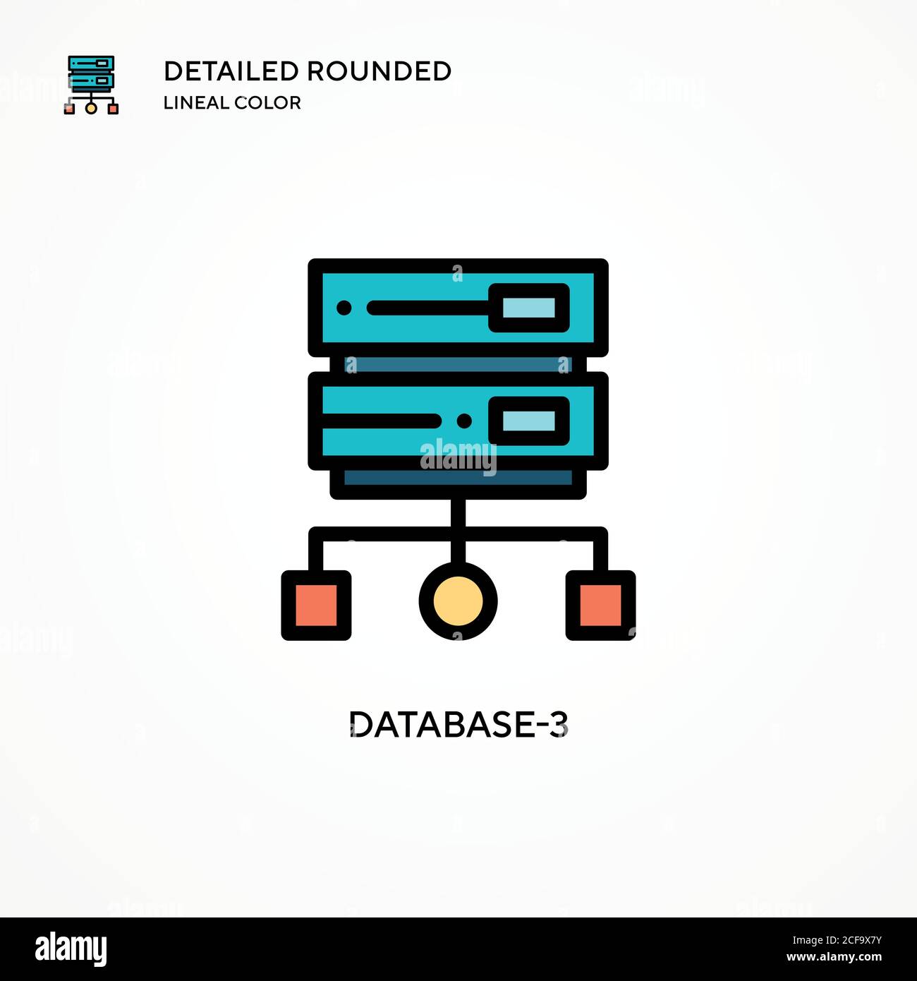 Database-3 vector icon. Modern vector illustration concepts. Easy to ...