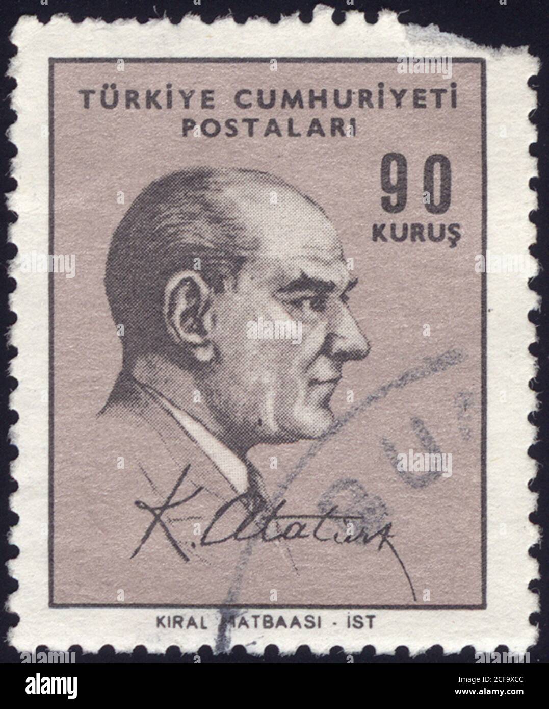 Republic of Turkey. Republic of Turkey postage stamp. Republic of ...