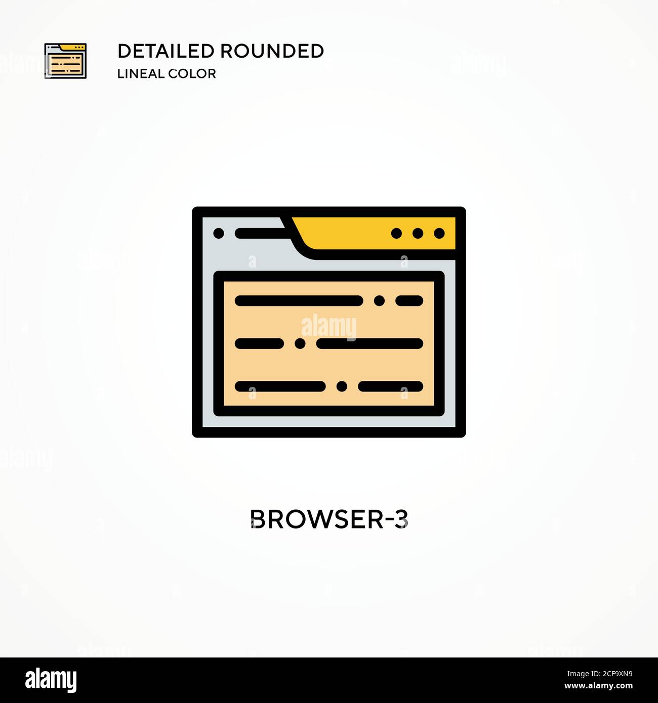 Browser-3 vector icon. Modern vector illustration concepts. Easy to ...