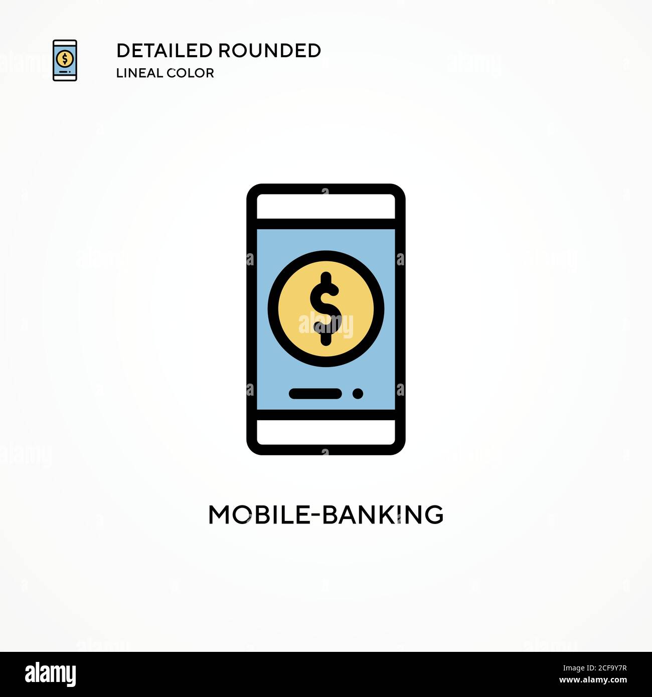 Mobile-banking vector icon. Modern vector illustration concepts. Easy ...