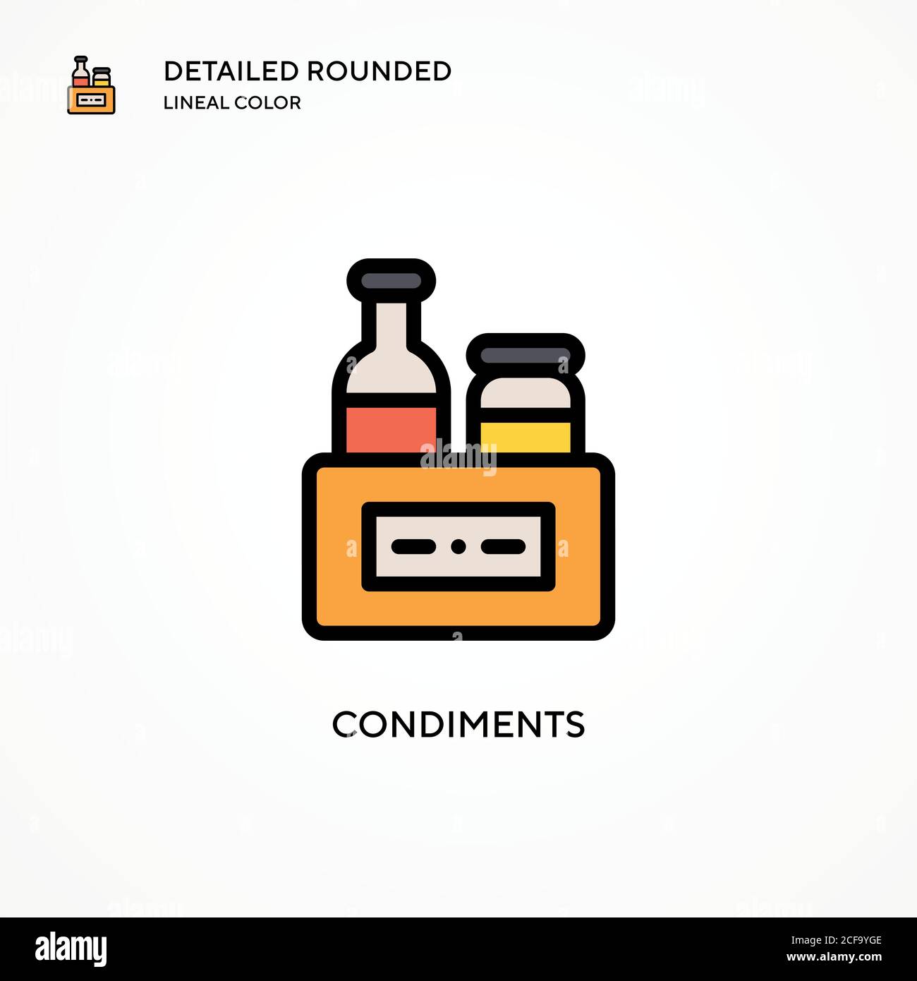 Condiments vector icon. Modern vector illustration concepts. Easy to ...
