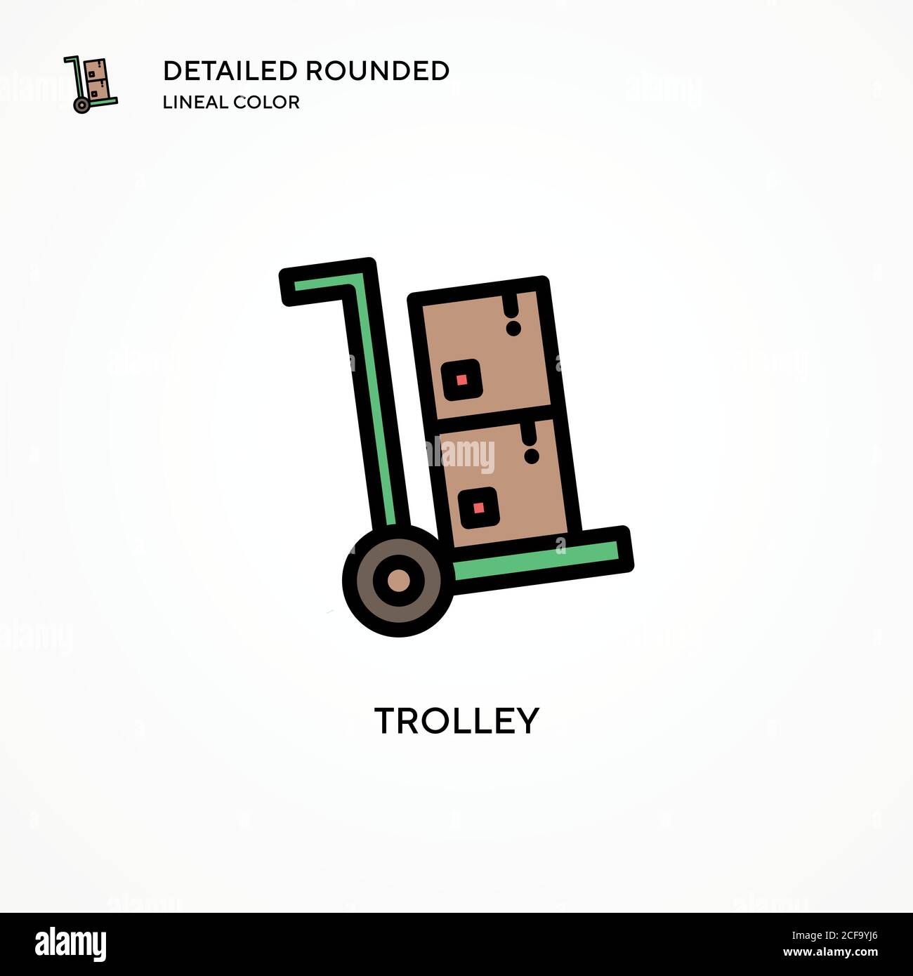 Trolley vector icon. Modern vector illustration concepts. Easy to edit ...