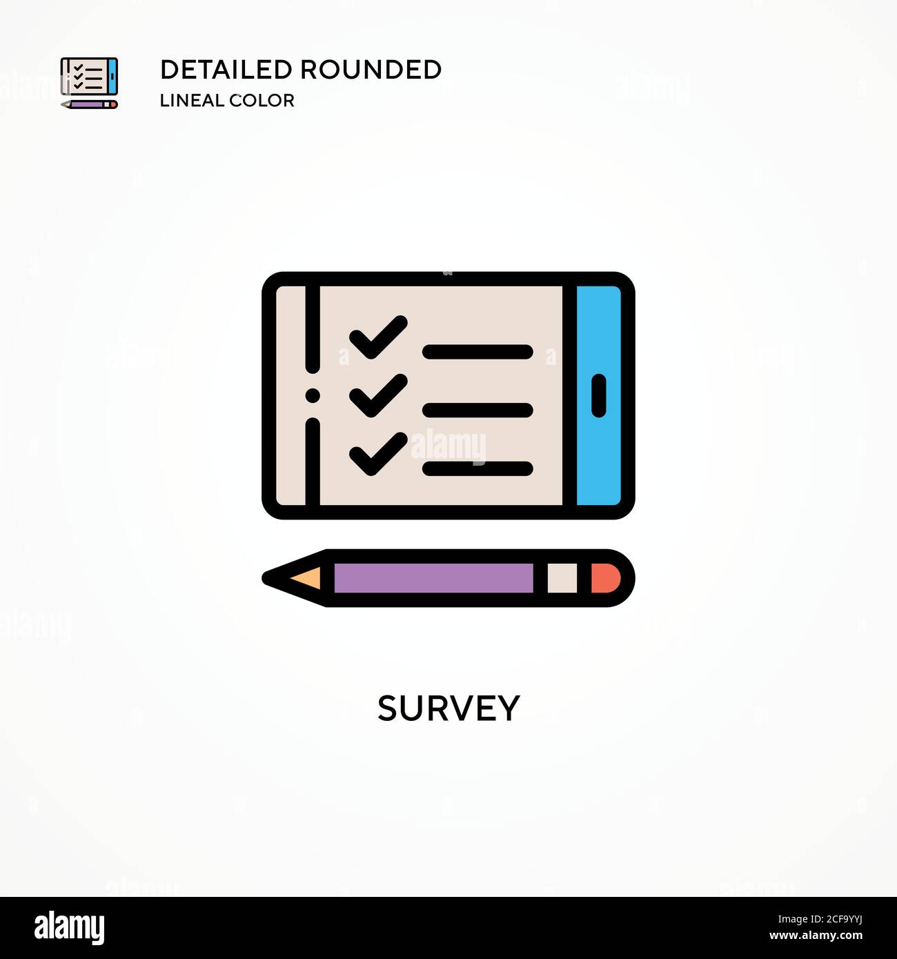 Survey vector icon. Modern vector illustration concepts. Easy to edit ...