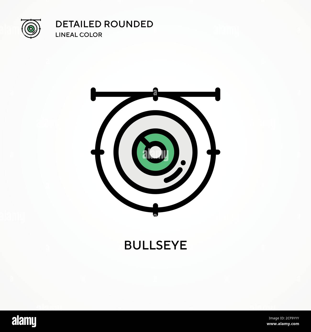 Bullseye vector icon. Modern vector illustration concepts. Easy to edit ...