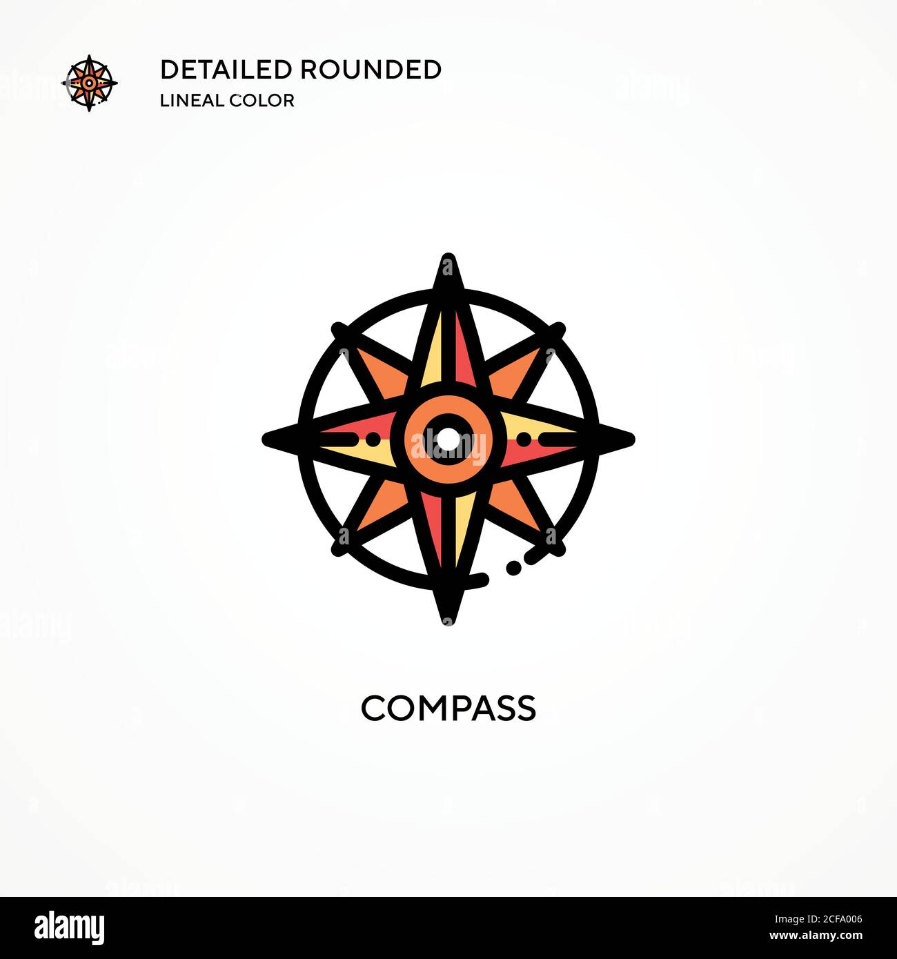 Compass vector icon. Modern vector illustration concepts. Easy to edit ...
