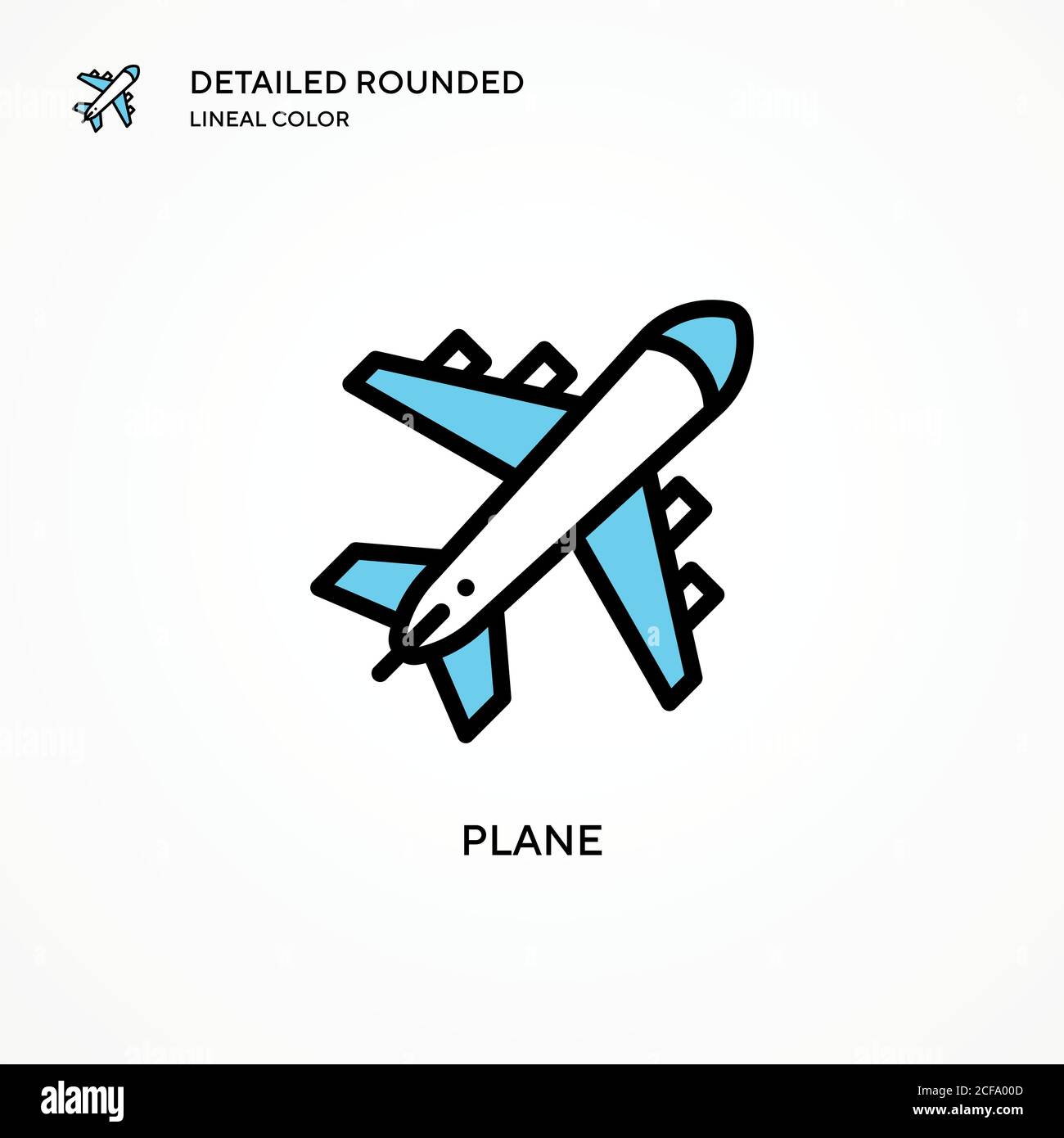 Plane vector icon. Modern vector illustration concepts. Easy to edit ...