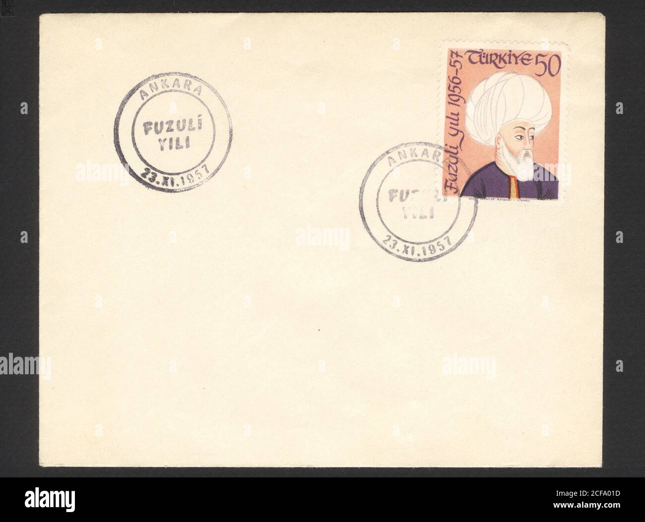 Republic of Turkey. Fuzuli. First Day Cover. 23 November 1952. Turkey ...
