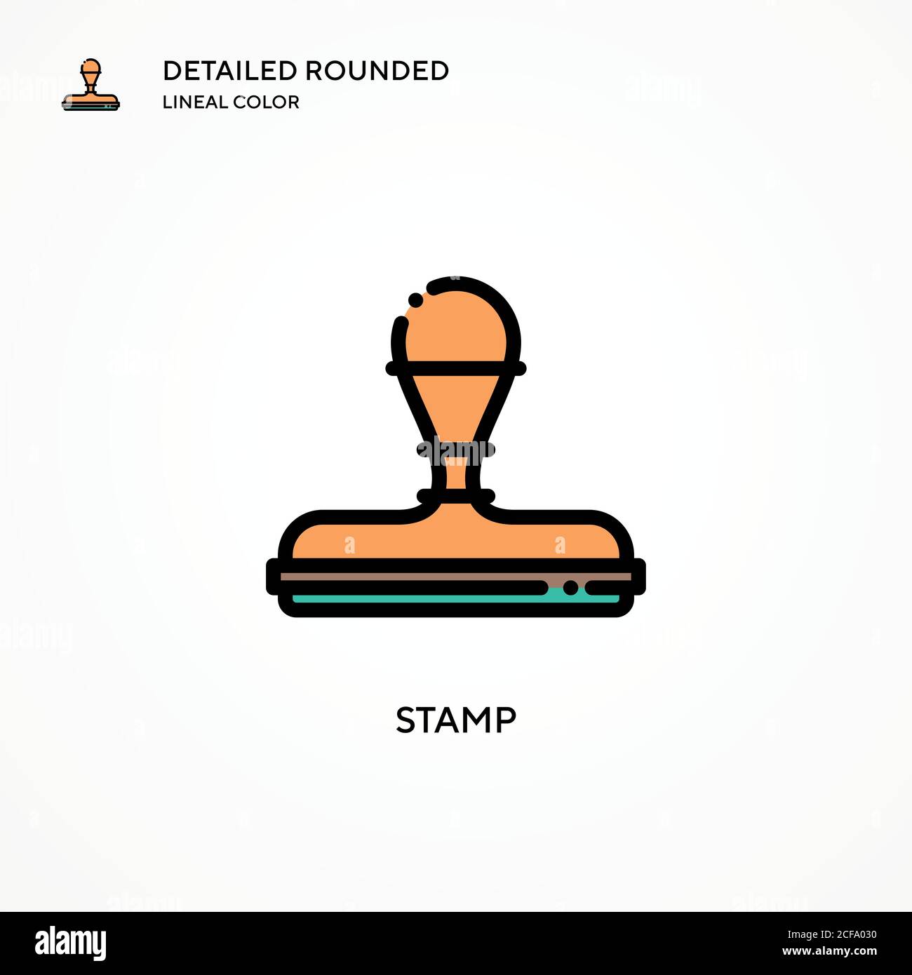 Stamp vector icon. Modern vector illustration concepts. Easy to edit ...