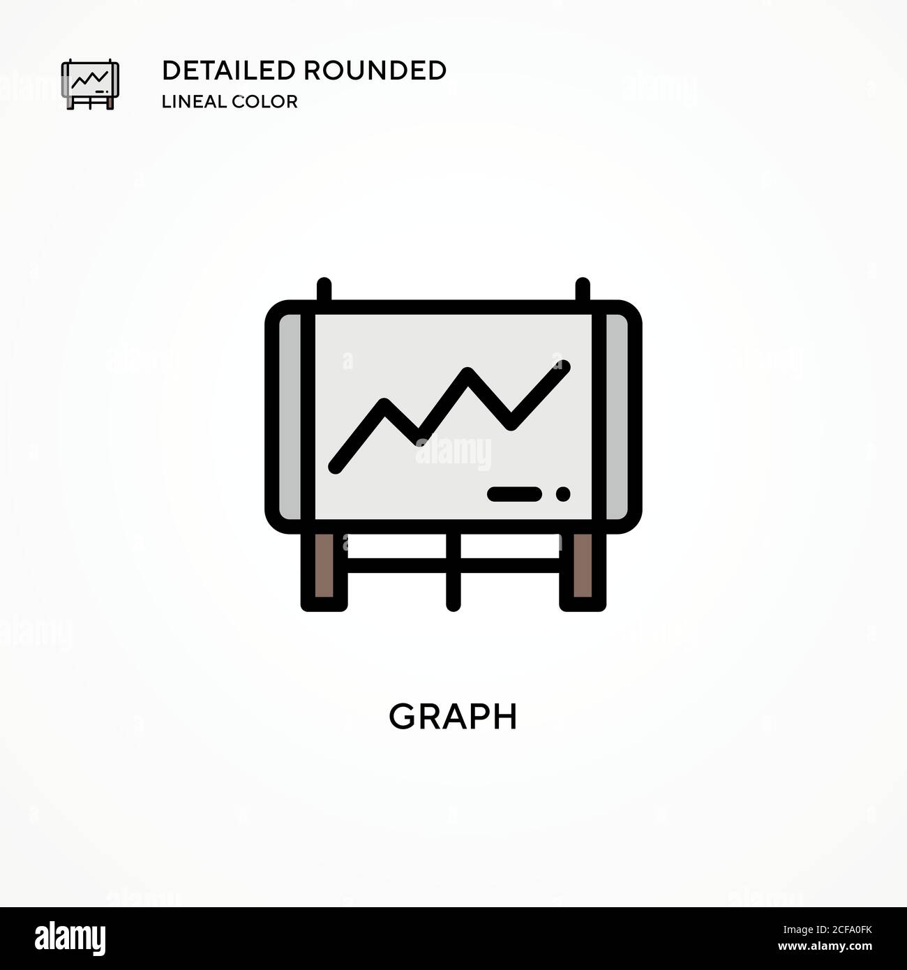 Graph vector icon. Modern vector illustration concepts. Easy to edit ...