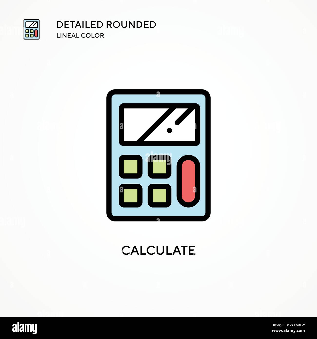 Calculate vector icon. Modern vector illustration concepts. Easy to ...