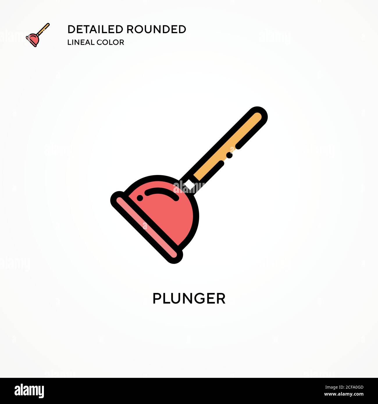 Plunger vector icon. Modern vector illustration concepts. Easy to edit ...