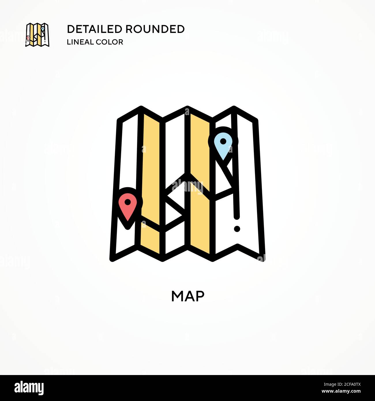 Map vector icon. Modern vector illustration concepts. Easy to edit and ...