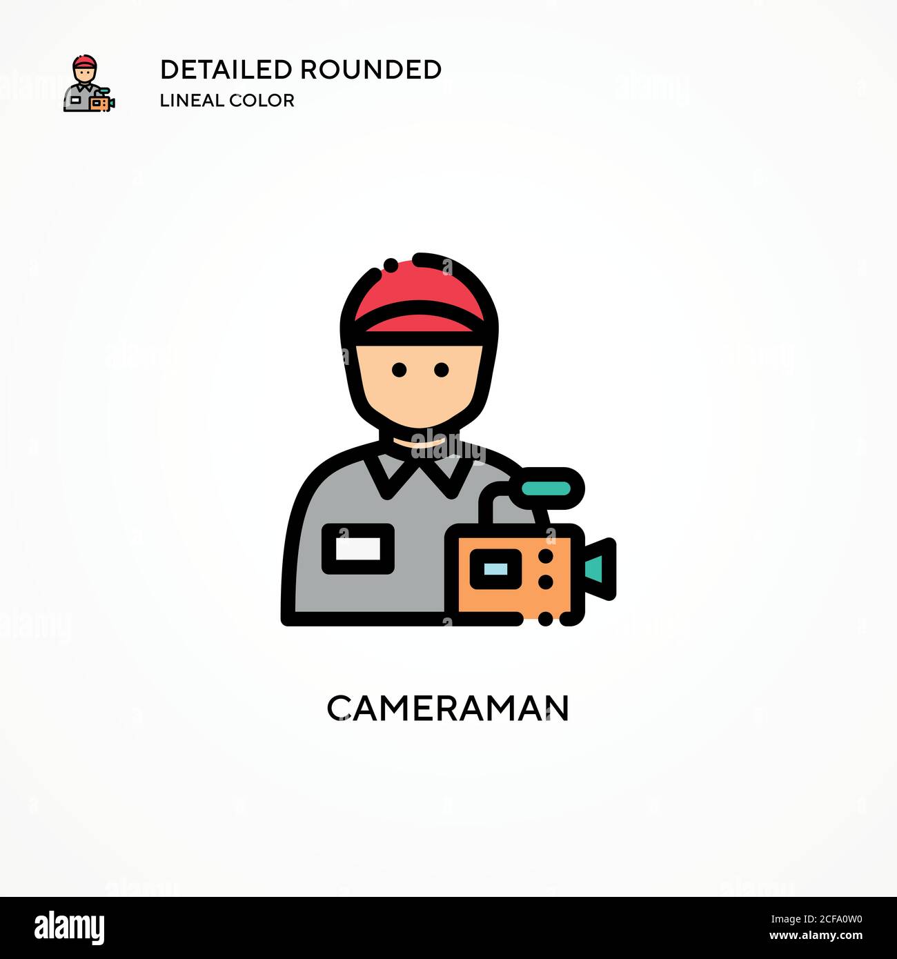 Cameraman vector icon. Modern vector illustration concepts. Easy to ...