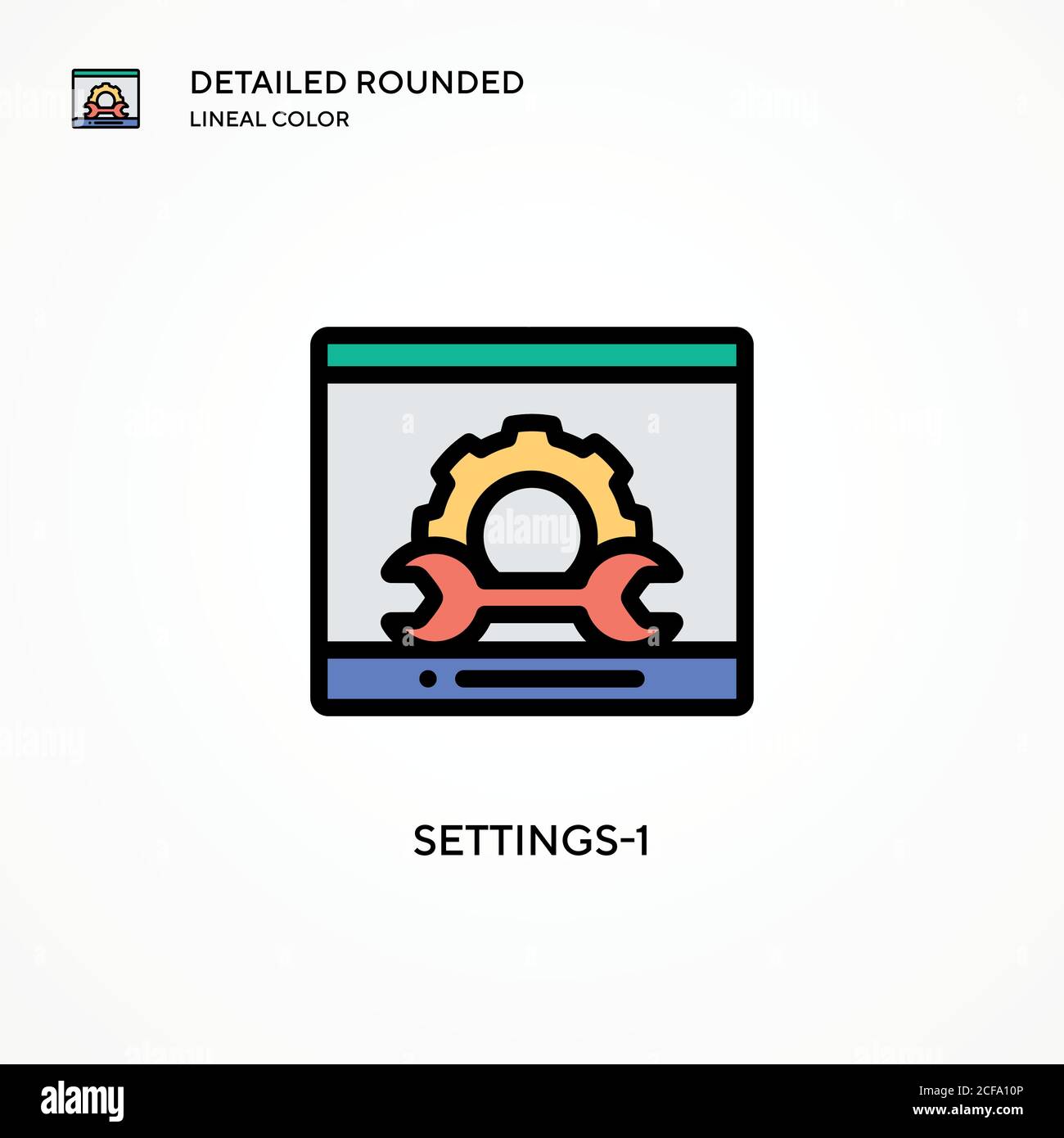 Settings-1 vector icon. Modern vector illustration concepts. Easy to ...