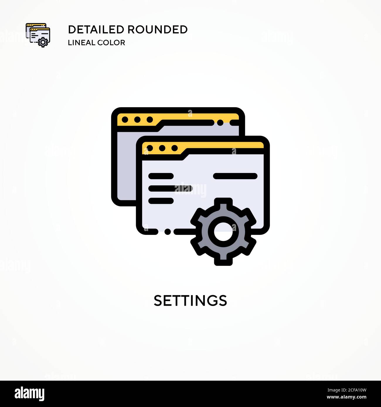 Settings vector icon. Modern vector illustration concepts. Easy to edit ...