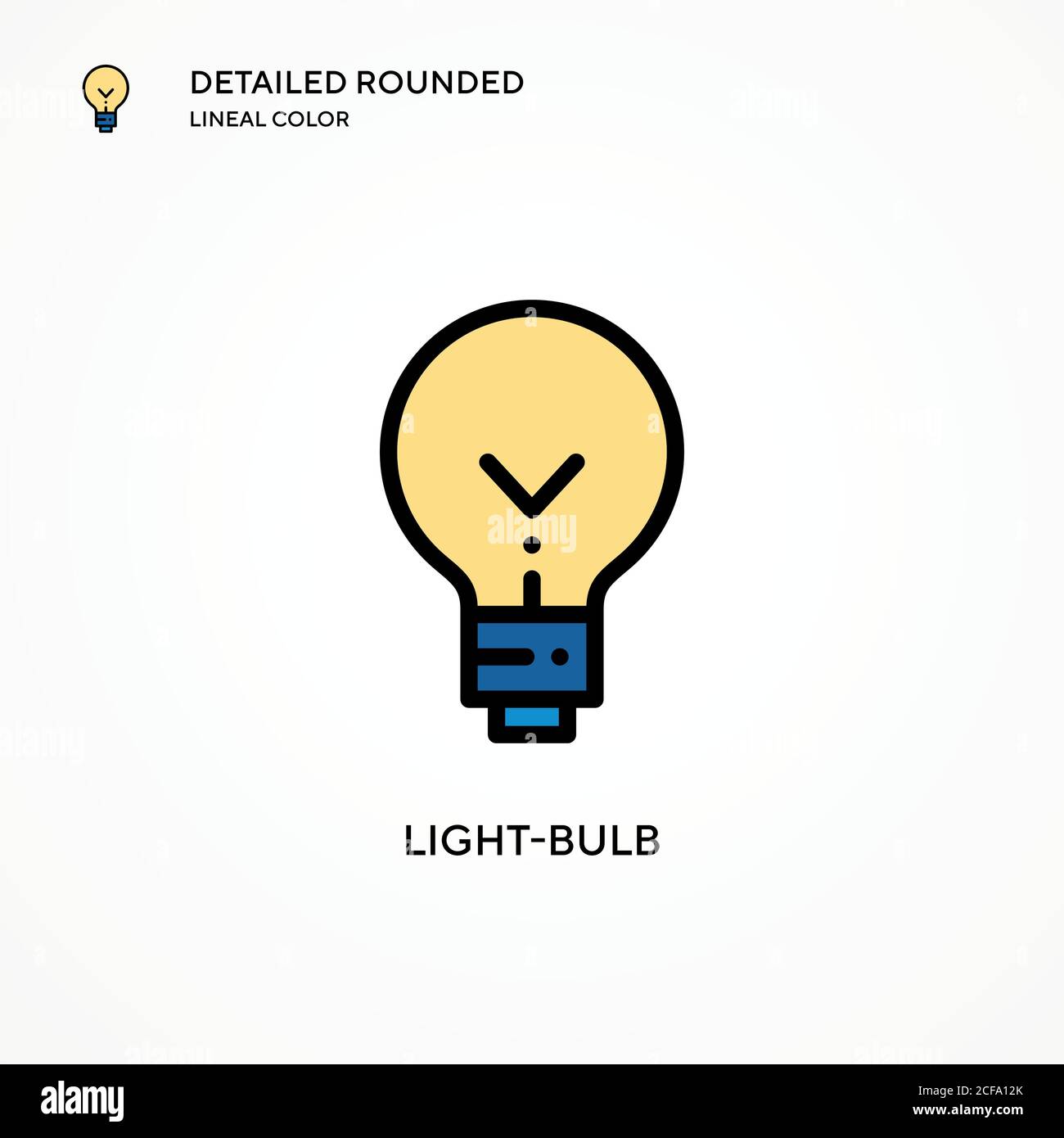Light-bulb vector icon. Modern vector illustration concepts. Easy to edit and customize Stock ...