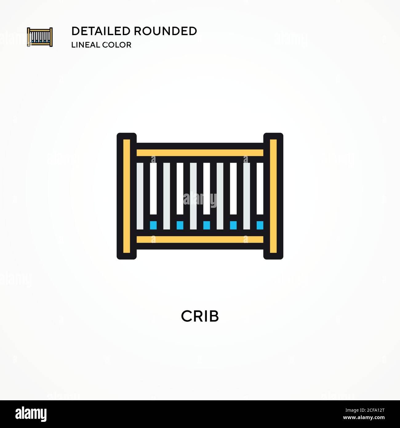 Crib vector icon. Modern vector illustration concepts. Easy to edit and ...