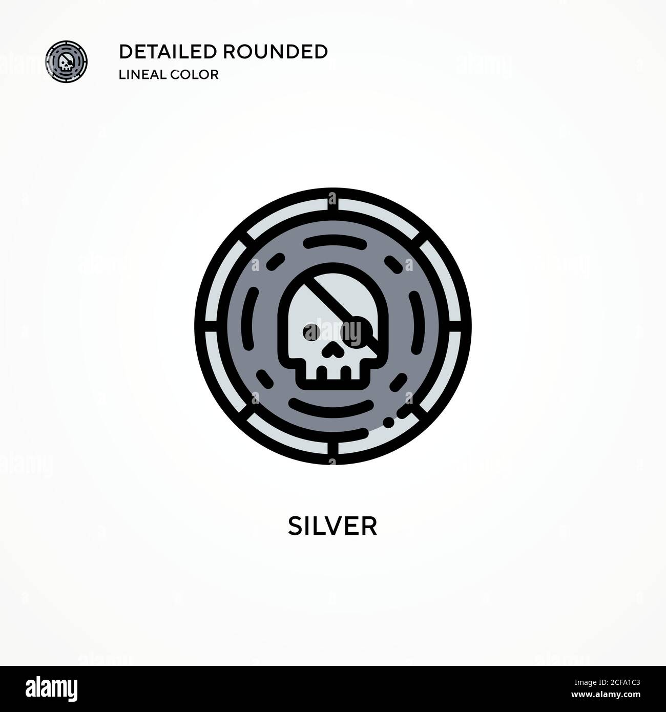 Silver vector icon. Modern vector illustration concepts. Easy to edit ...