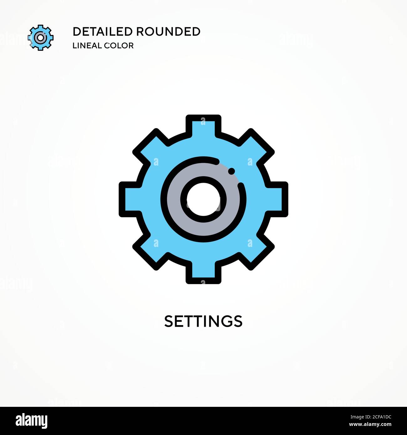 Settings vector icon. Modern vector illustration concepts. Easy to edit ...