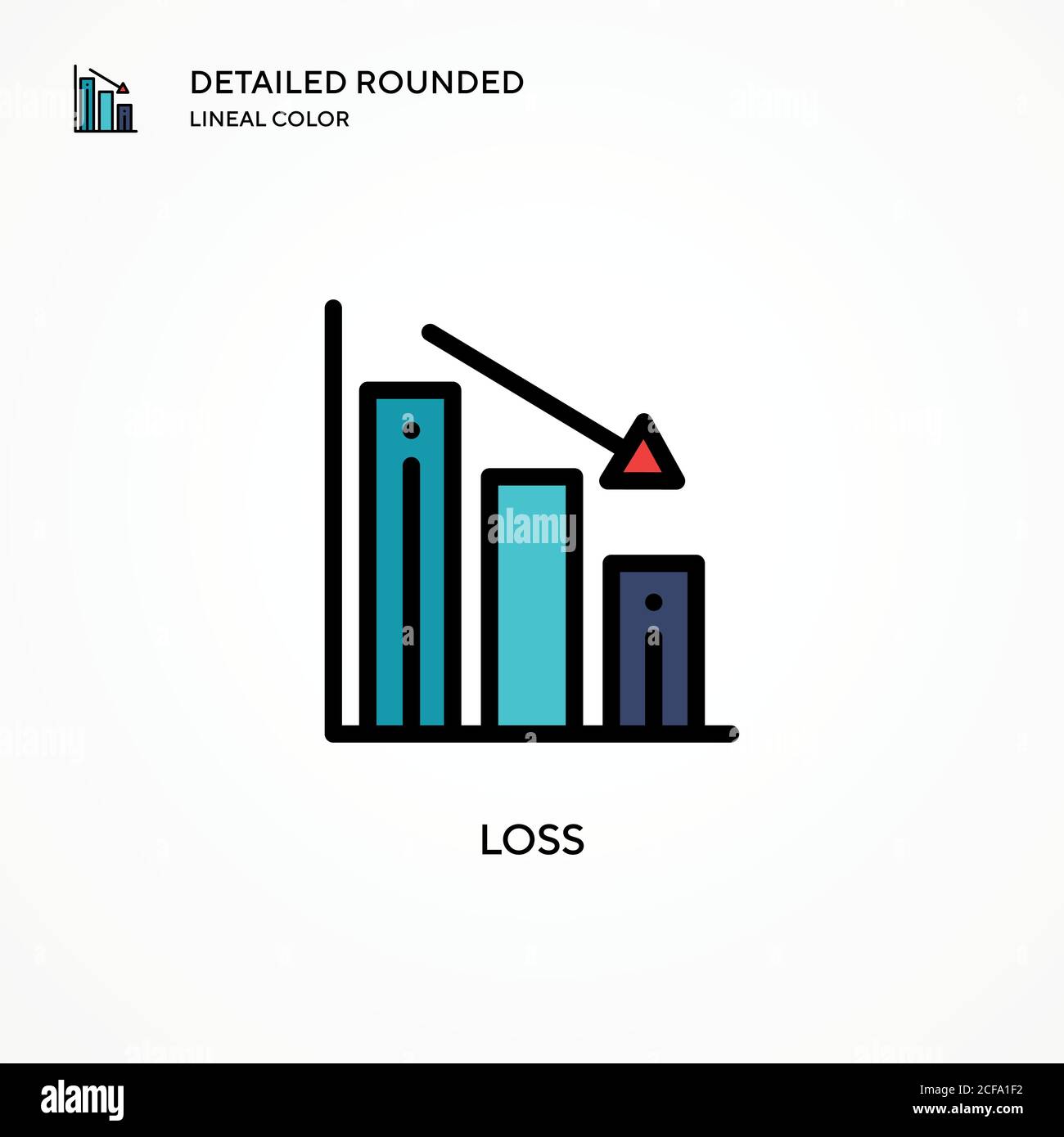 Loss vector icon. Modern vector illustration concepts. Easy to edit and ...