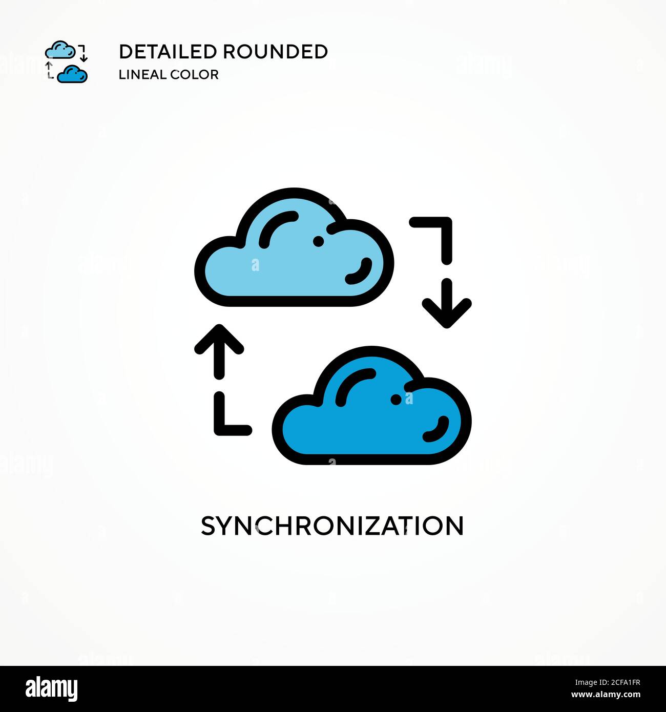 Synchronization vector icon. Modern vector illustration concepts. Easy ...