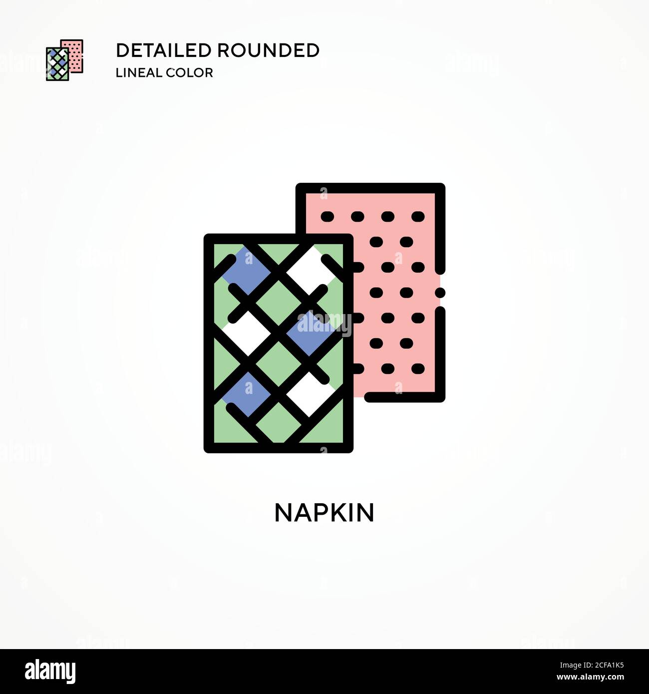 Napkin vector icon. Modern vector illustration concepts. Easy to edit ...