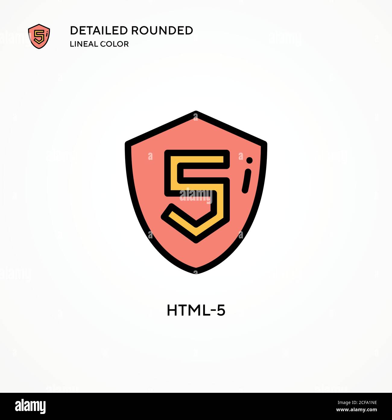 Html-5 vector icon. Modern vector illustration concepts. Easy to edit ...
