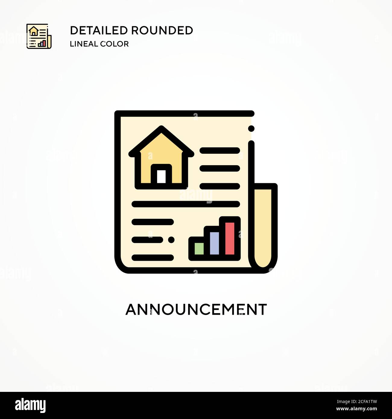 Announcement vector icon. Modern vector illustration concepts. Easy to ...