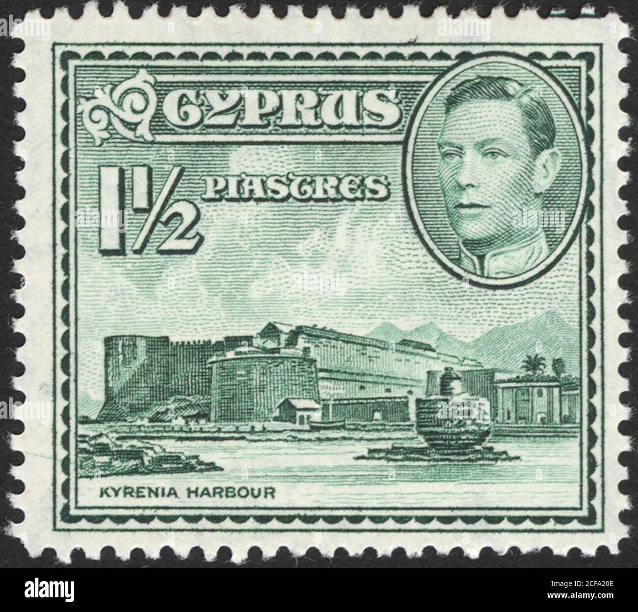 Postage stamps of the Cyprus. Stamp printed in the Cyprus. Stamp ...