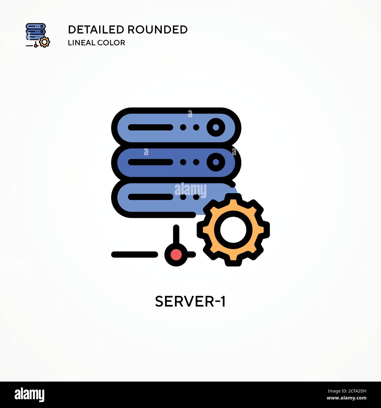 Server-1 vector icon. Modern vector illustration concepts. Easy to edit ...