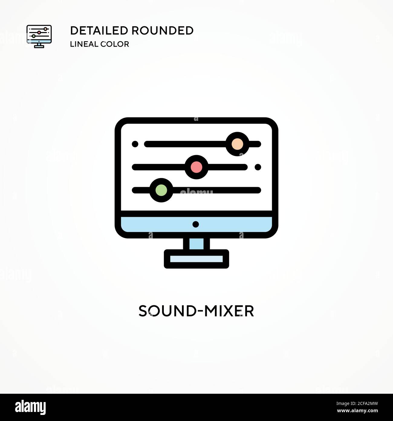 Sound-mixer vector icon. Modern vector illustration concepts. Easy to ...