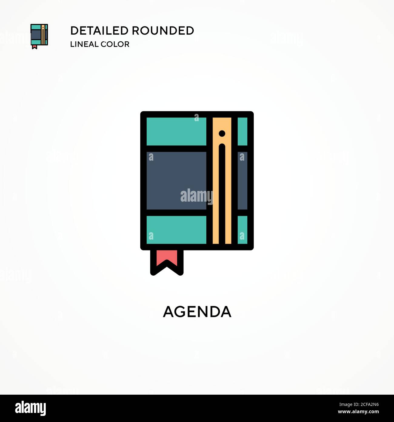 Agenda vector icon. Modern vector illustration concepts. Easy to edit ...