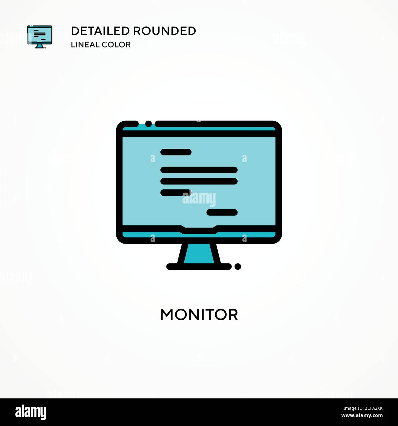 Monitor vector icon. Modern vector illustration concepts. Easy to edit ...