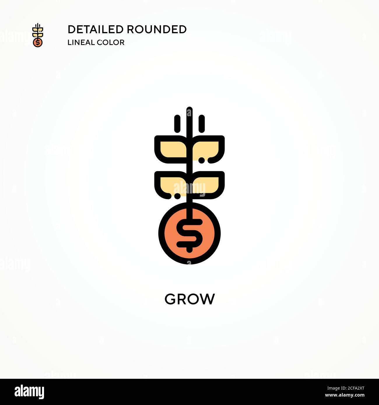 Grow vector icon. Modern vector illustration concepts. Easy to edit and ...