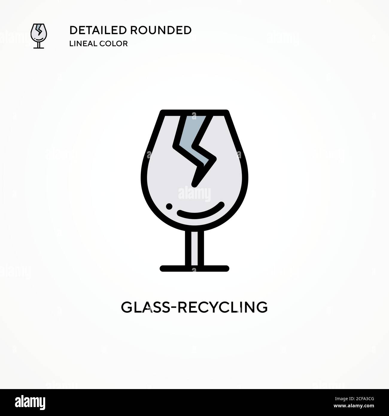 Glass-recycling vector icon. Modern vector illustration concepts. Easy ...