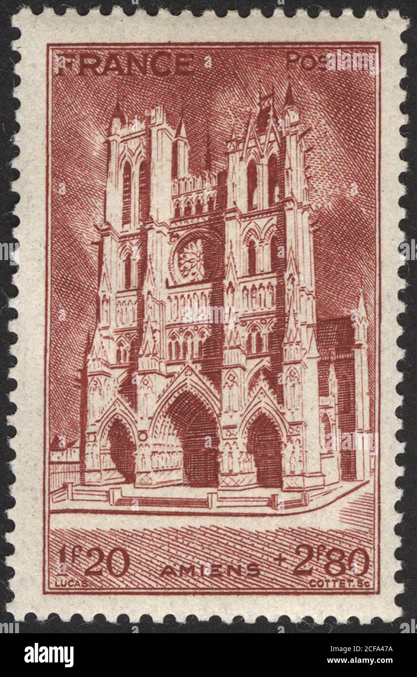 Postage stamps of the France. Stamp printed in the France. Stamp ...