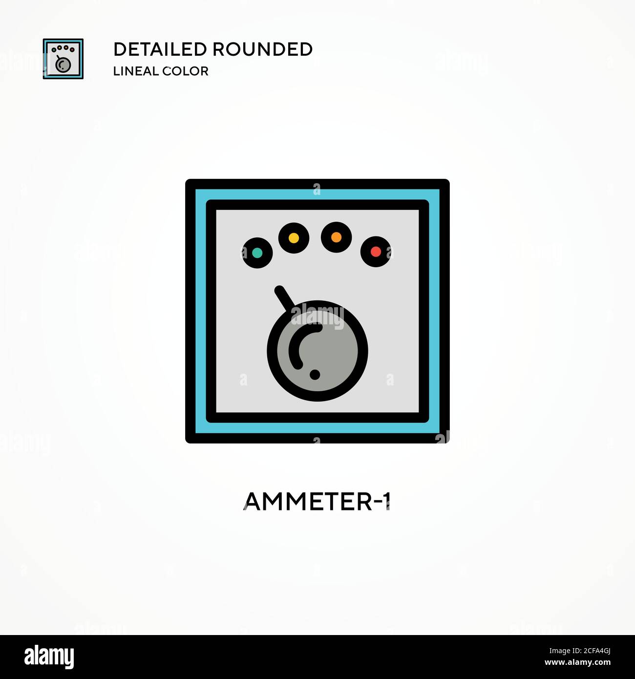 Ammeter-1 vector icon. Modern vector illustration concepts. Easy to ...