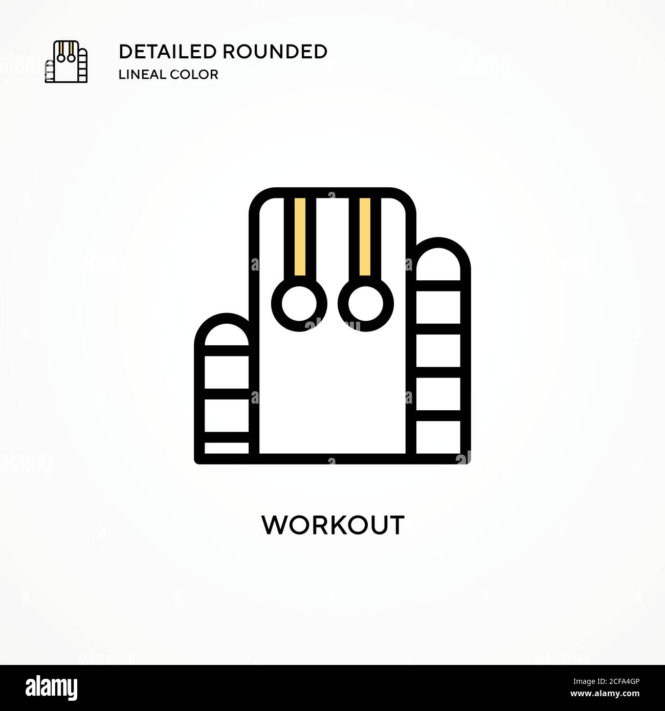 Workout vector icon. Modern vector illustration concepts. Easy to edit ...