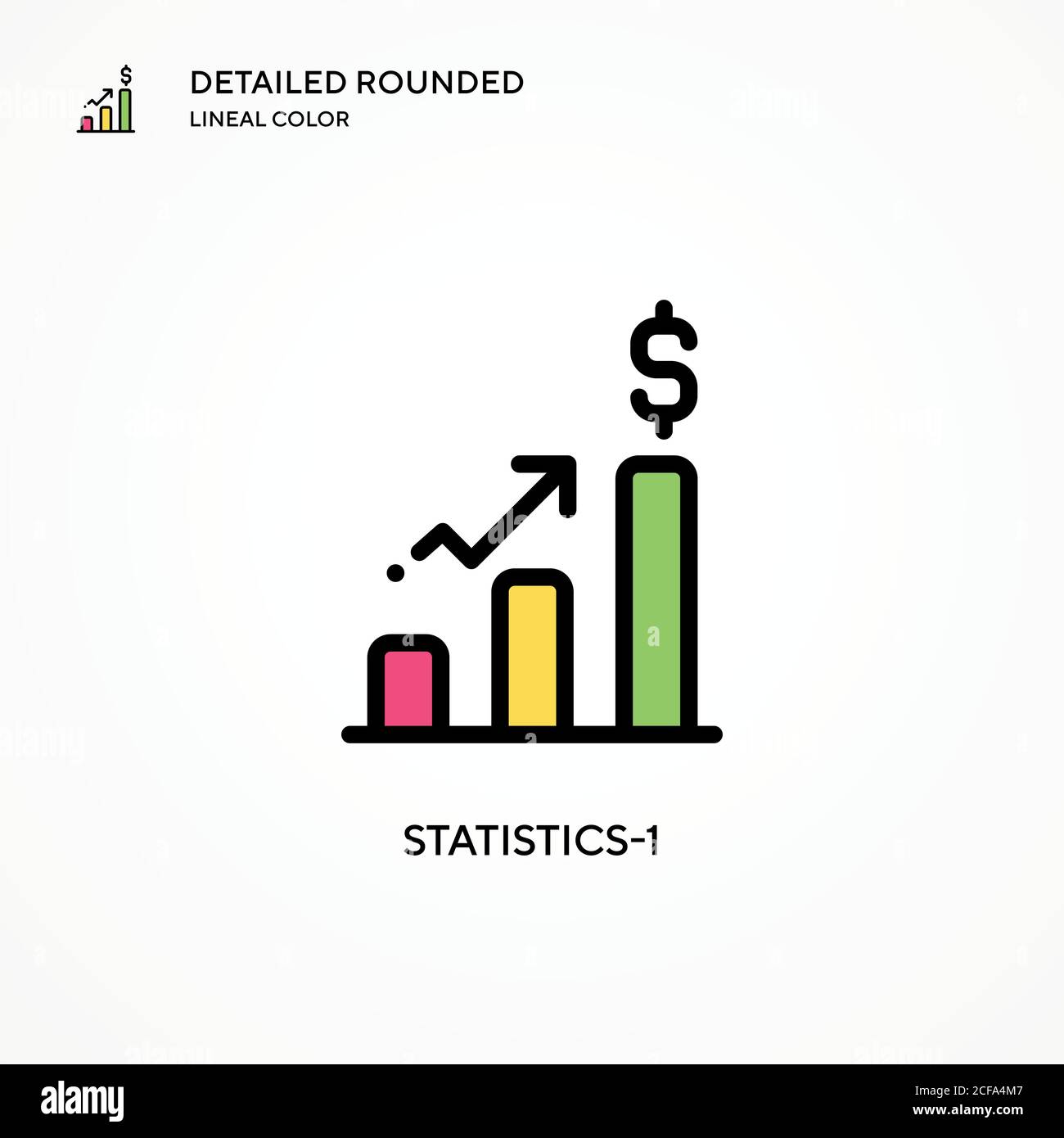 Statistics-1 vector icon. Modern vector illustration concepts. Easy to ...